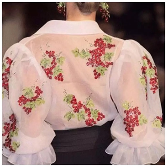 Tops | The Patrizia Sheer Cherry Blouse | Poshmark